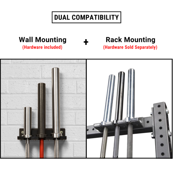 Vertical Barbell Holder - Compact Storage for Barbells - BullrocK Fitness