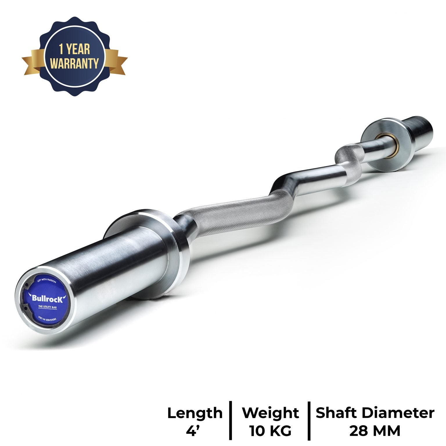 4ft Straight Olympic Barbell | Ceramic Edition 10kg Bar for gym