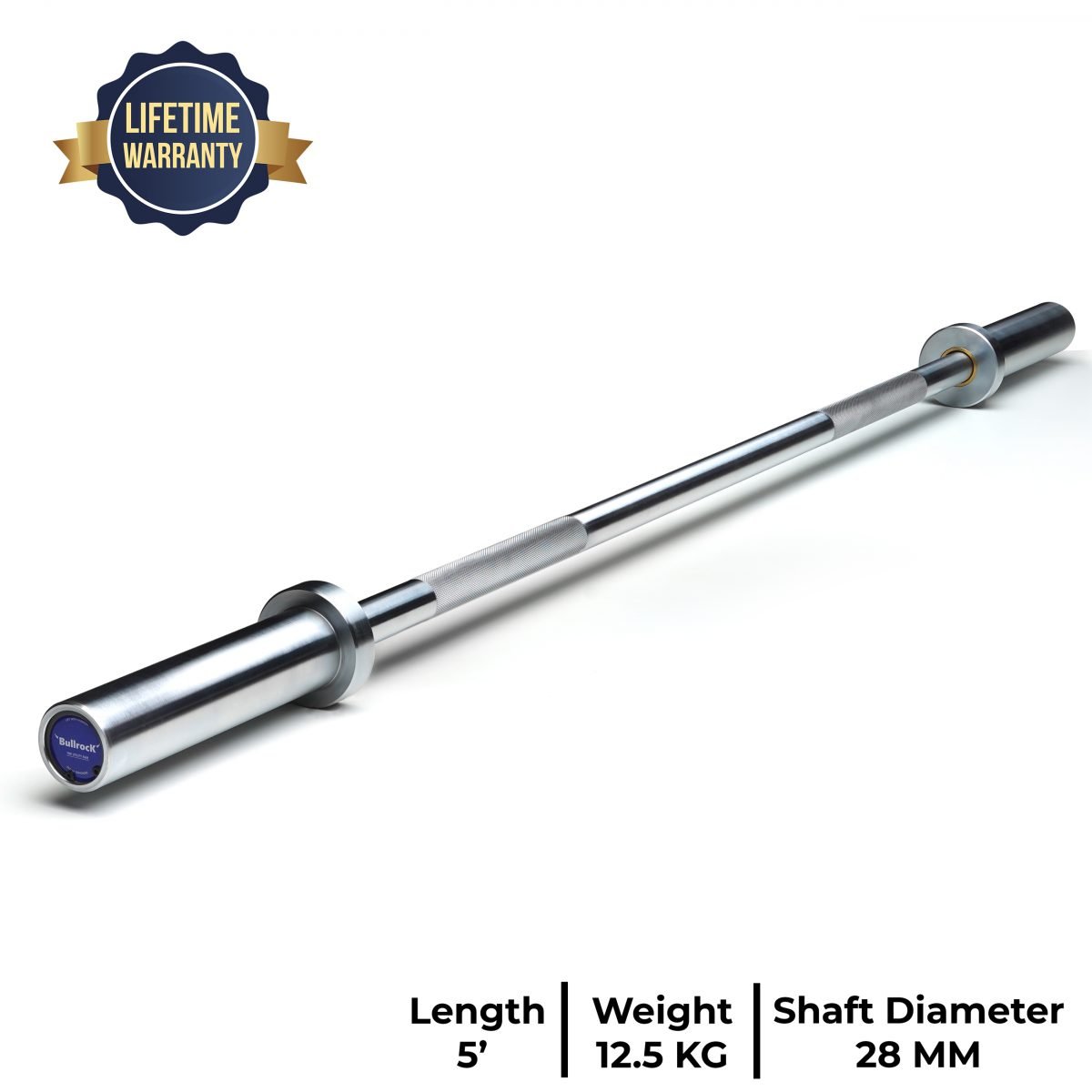 The Short Bar | 6 feet Olympic Barbell For Gym | 15kg 28mm