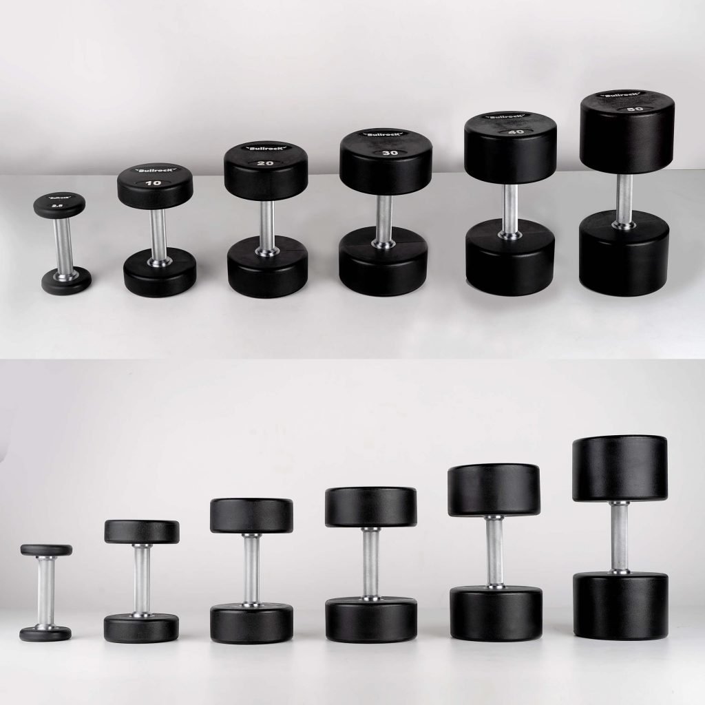 Round Urethane dumbbells | Premium Gym Dumbbells | BullrocK