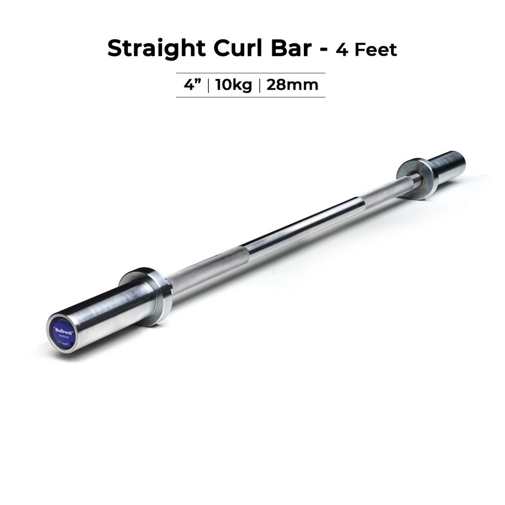 The Cobra Curl Bar - Straight 4 Ft (10kg, 28mm) Hard Chrome - BullrocK ...