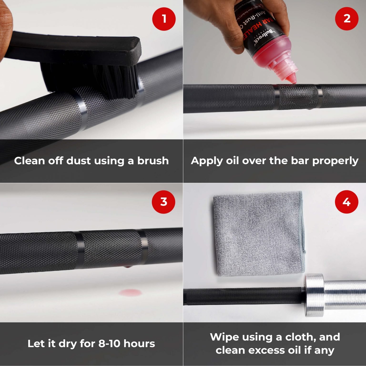 Barbell Cleaner | Barbell Maintenance Kit | BullrocK Bar Healer