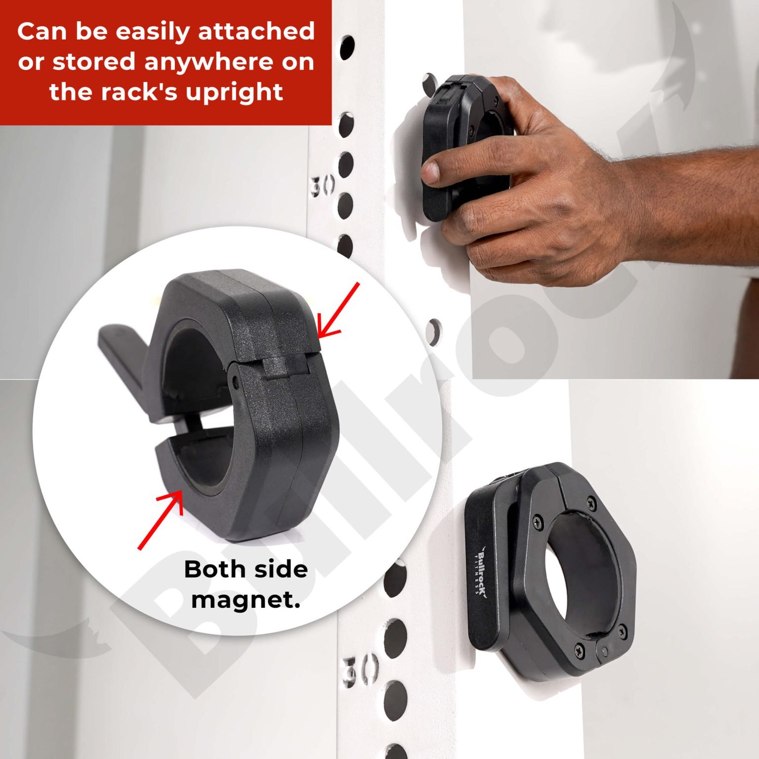 Magnetic Olympic Barbell Collars | 2 Inch 50mm Barbell Locks