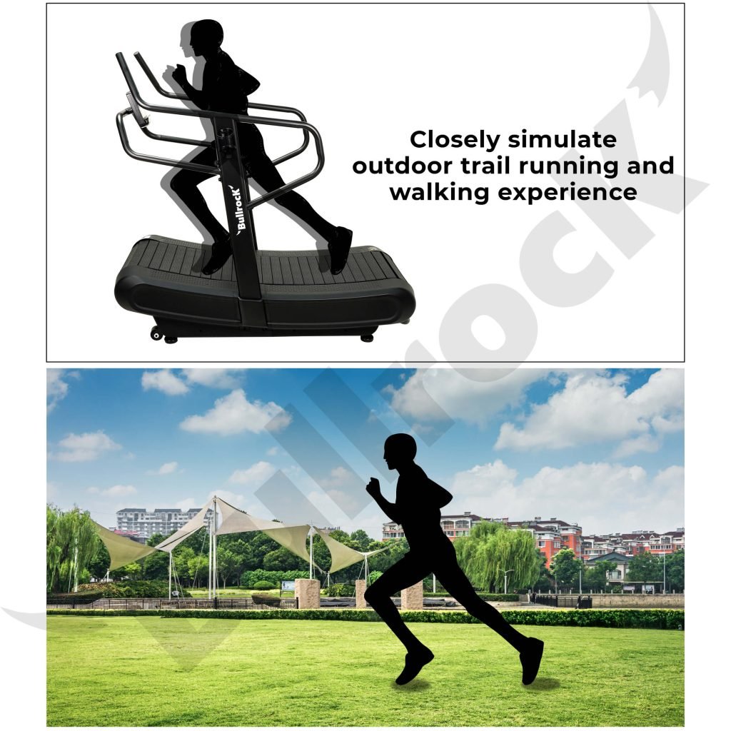 BullrocK Manual Curved Treadmills -A feel of Outdoor Running