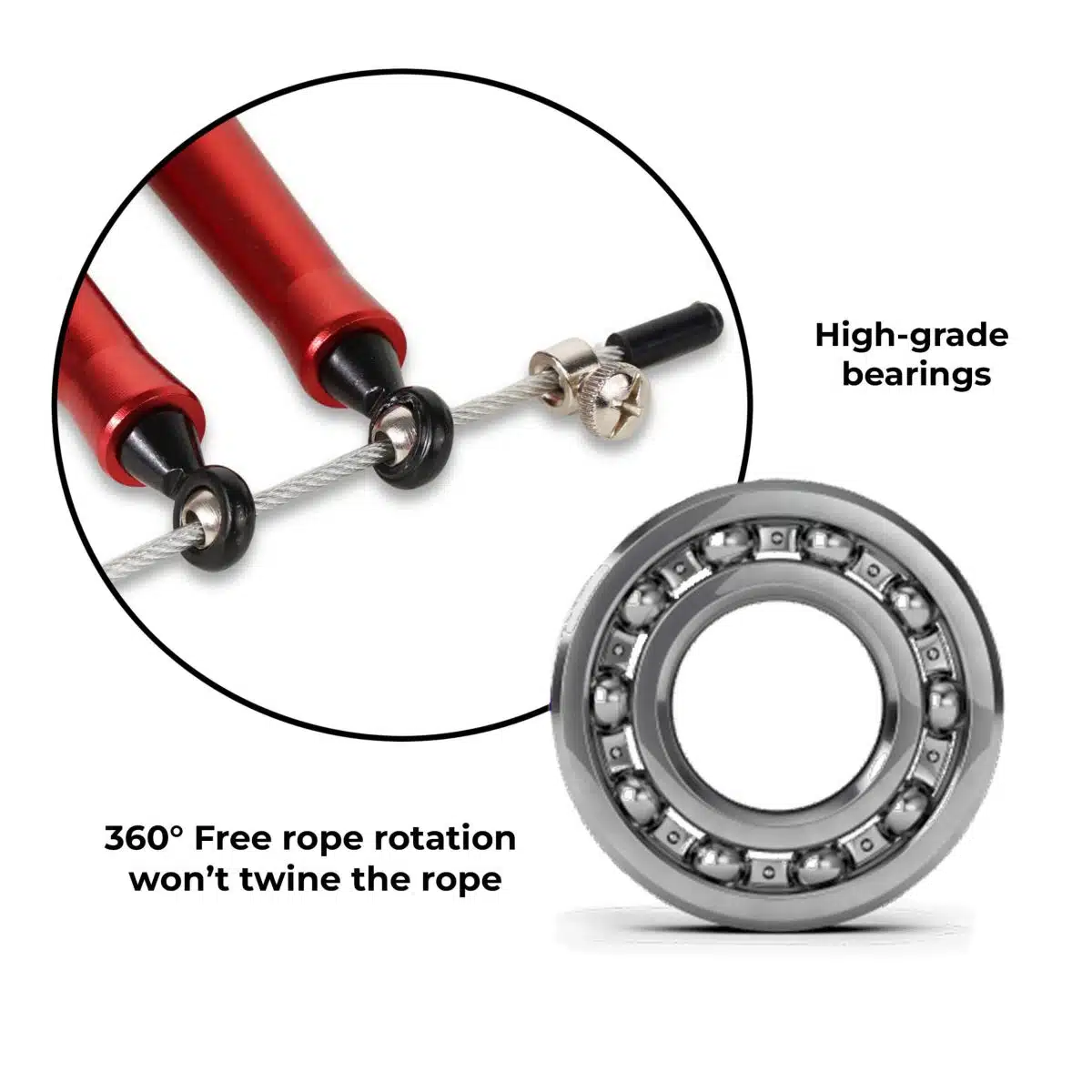 Adjustable Aluminium Jump Rope - Self Lock - BullrocK Fitness