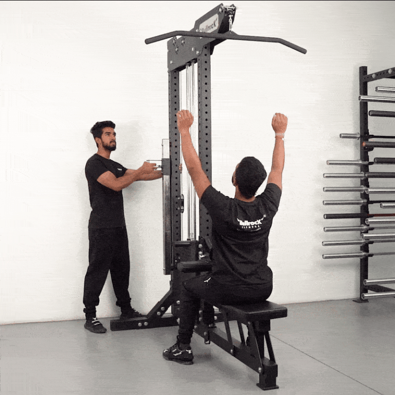 Gorilla Cable Tower - Lat Pull Down + Seated Row + Bicep + Tricep Combo ...