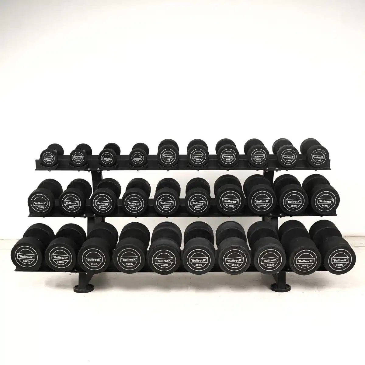 Super Rubber Dumbbells (Round Dumbbells for Gym) - BullrocK Fitness