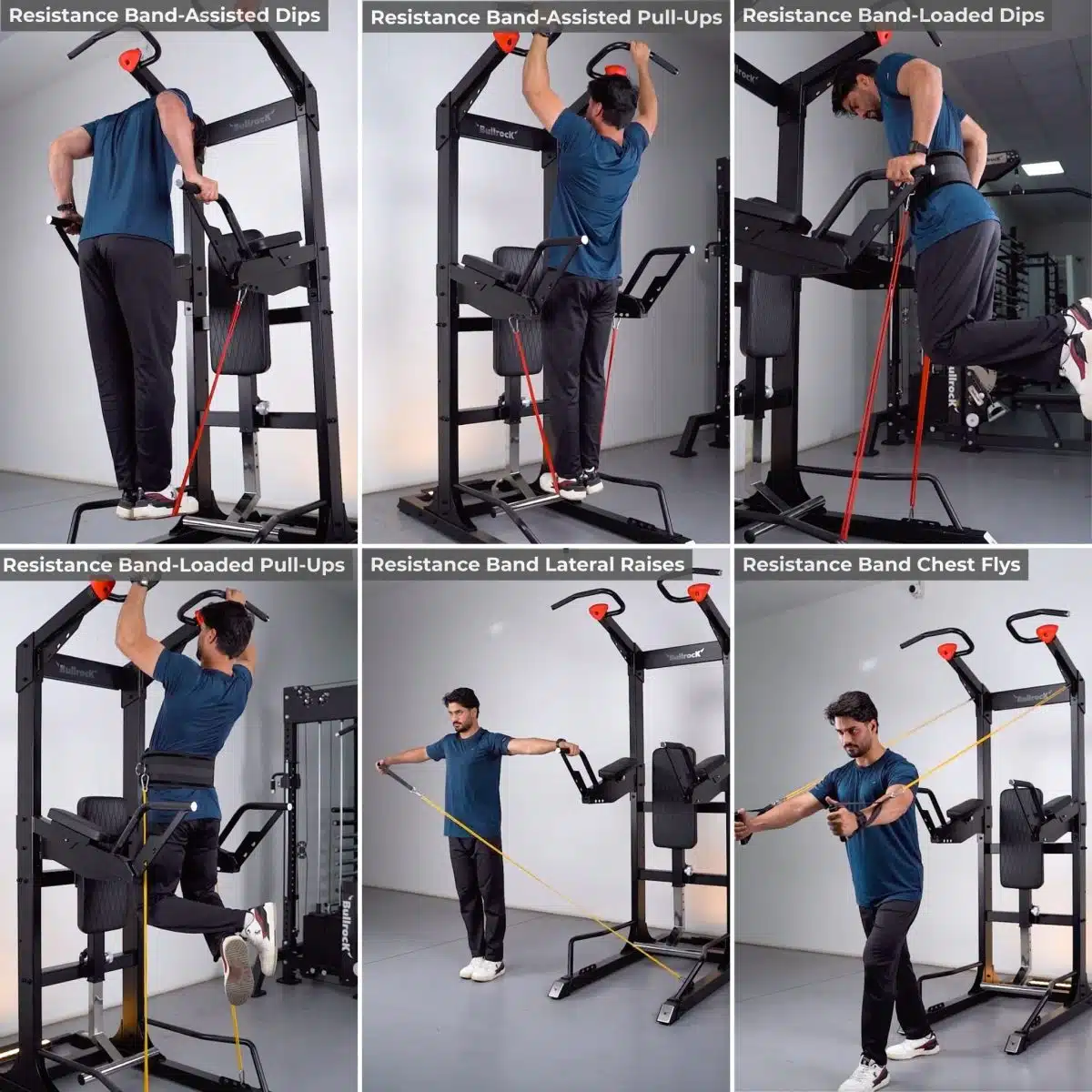 Raider Tower Multi Function Vertical Knee Raise - BullrocK Fitness