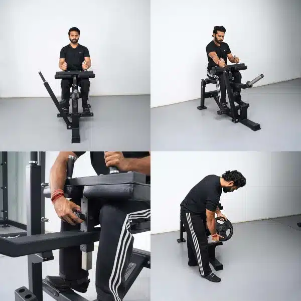 Lat Pull Down Seated Row Combo HF 90kg / 125kg Stack - BullrocK Fitness